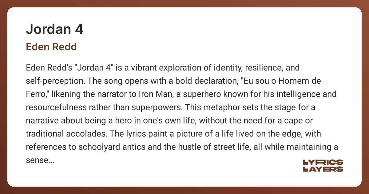 JORDAN 4 (Lyrics in English) - Eden Redd