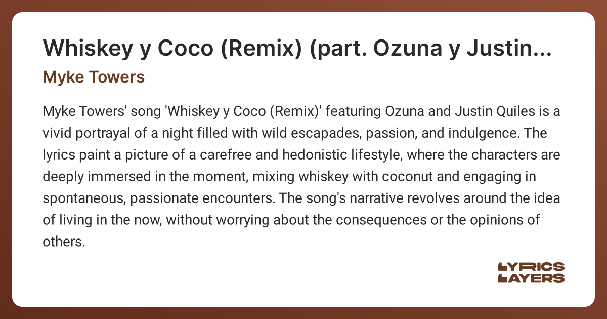 Whiskey y Coco (Remix) (part. Ozuna y Justin Quiles): deutsche ...
