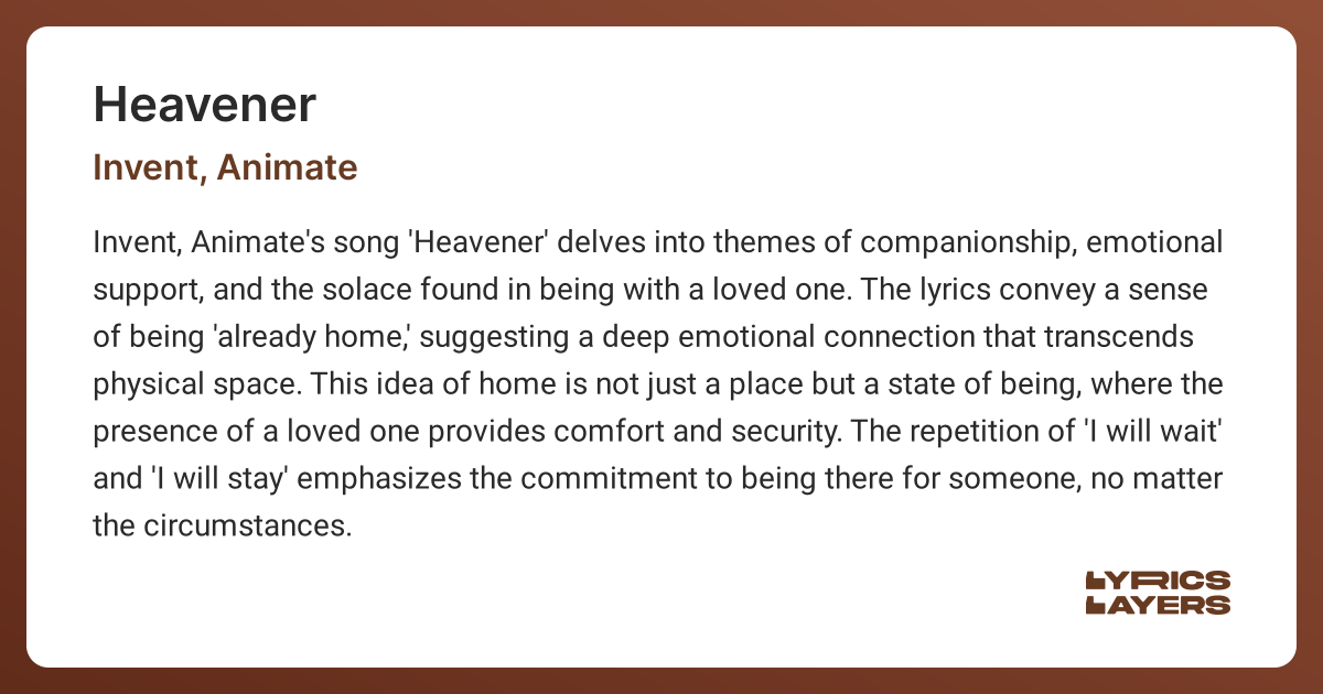 Meaning of HEAVENER (Invent, Animate)