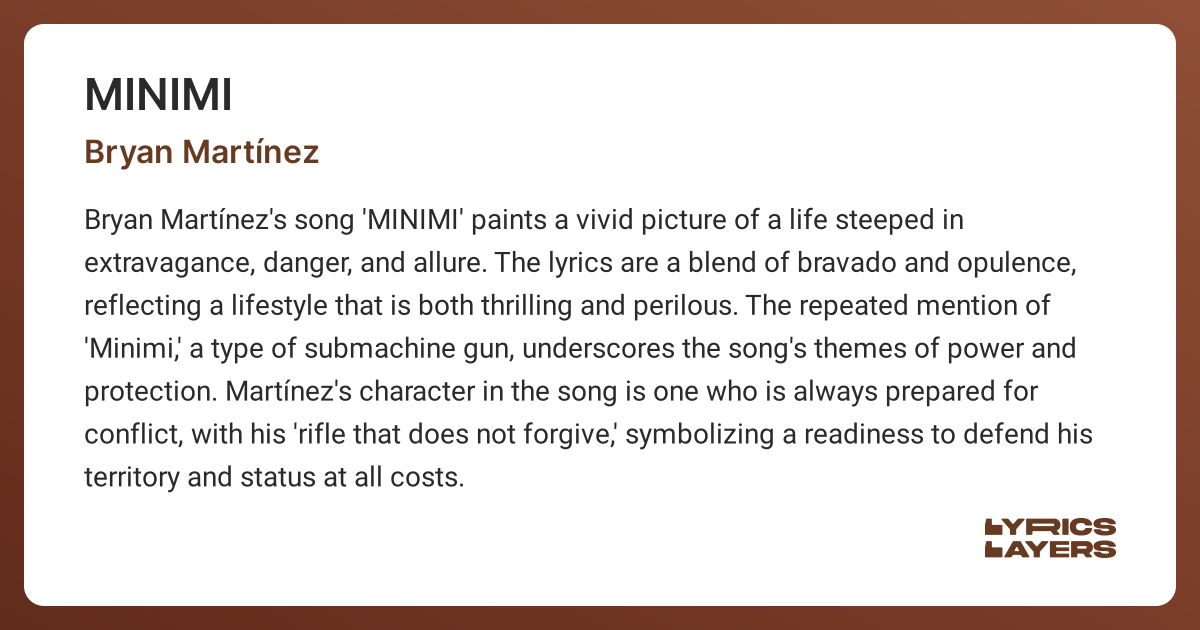 MINIMI (Lyrics in English) - Bryan Martínez