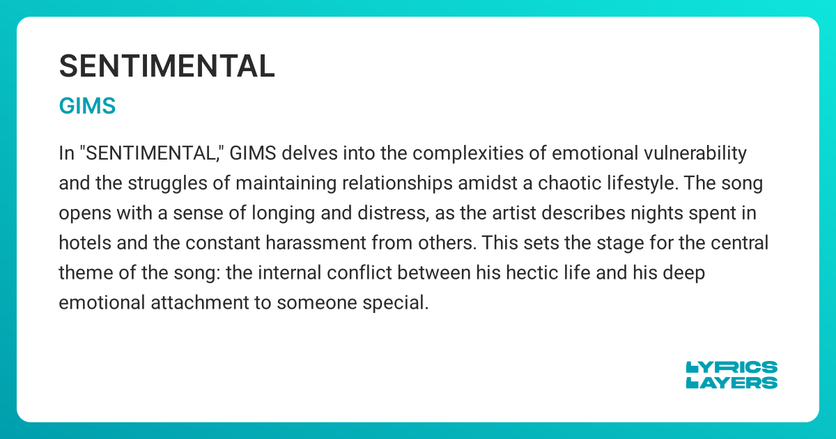 Meaning of SENTIMENTAL (GIMS)