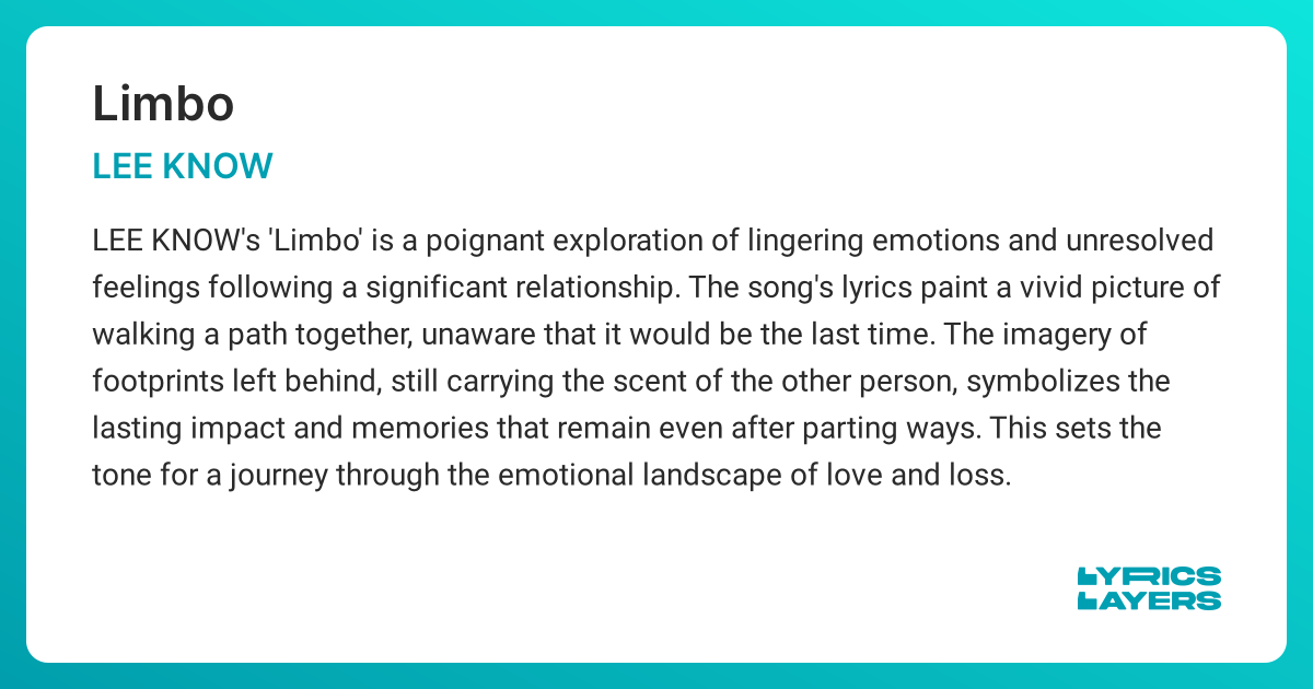 LIMBO (Lyrics in English) - LEE KNOW