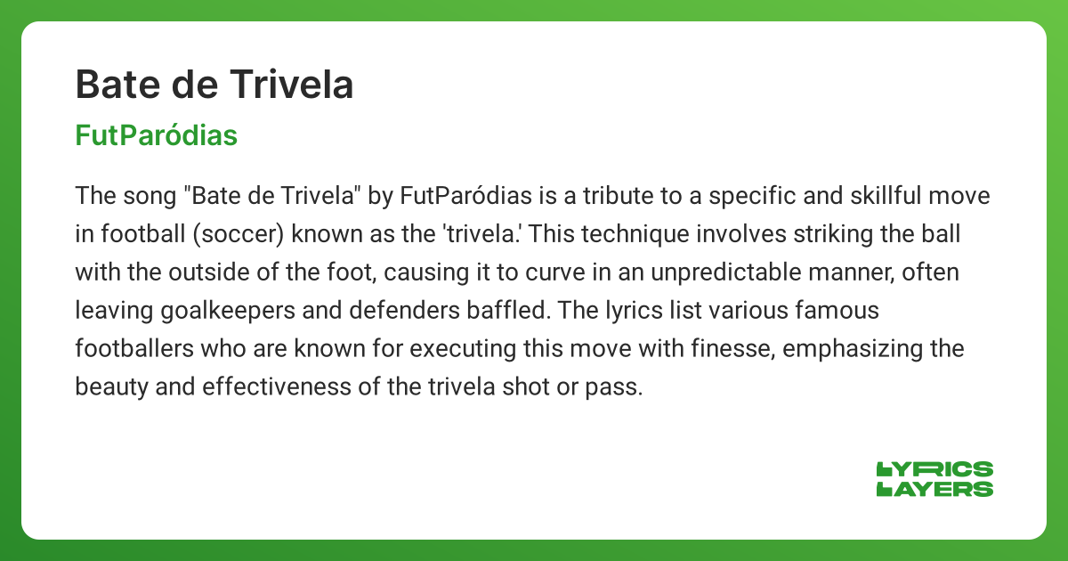 Meaning of BATE DE TRIVELA (FutParódias)
