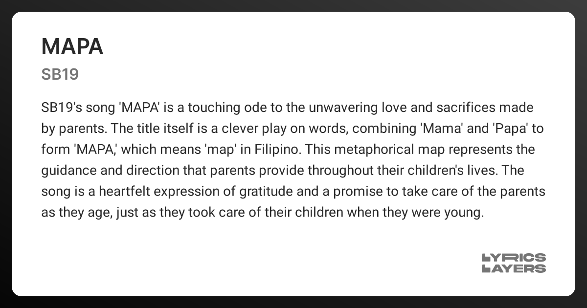 Meaning of MAPA (SB19)