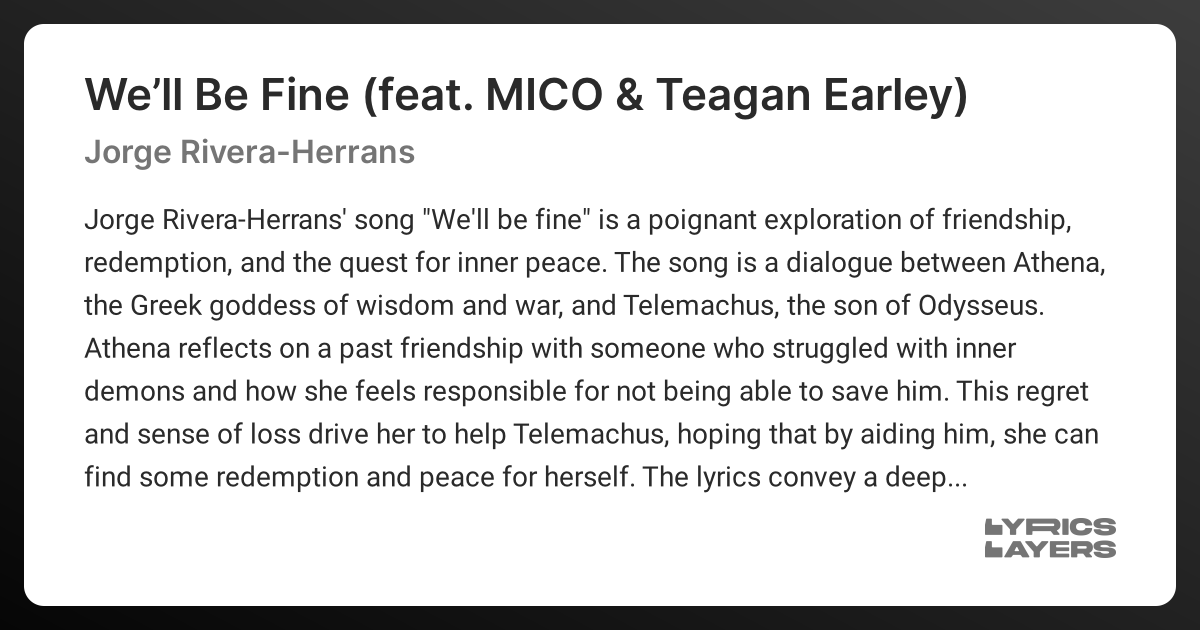 We’ll Be Fine (feat. MICO & Teagan Earley): traduction française de ...