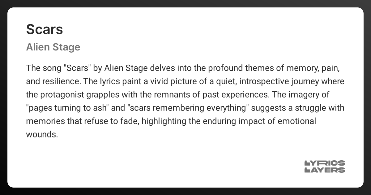 Meaning of SCARS (Alien Stage)