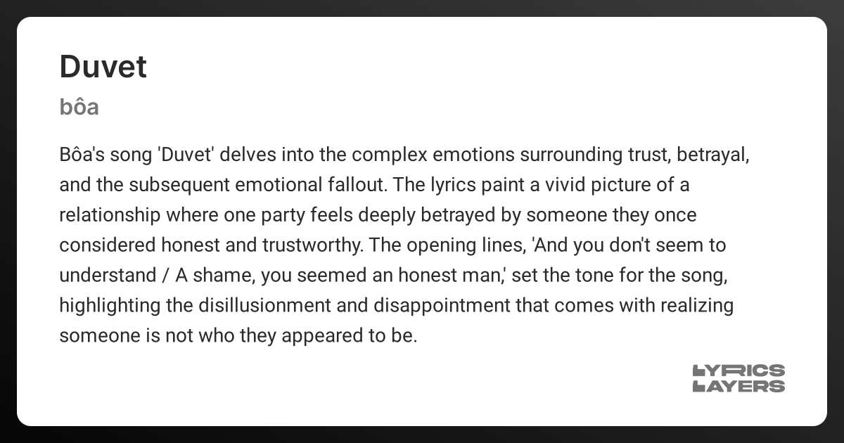 Meaning of DUVET (bôa)