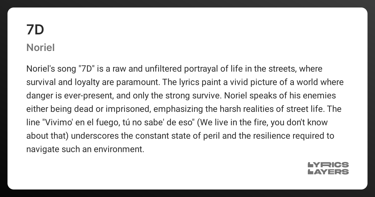 7D (Lyrics in English) - Noriel
