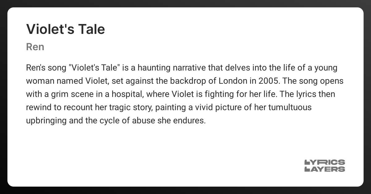 Meaning of VIOLET'S TALE (Ren)