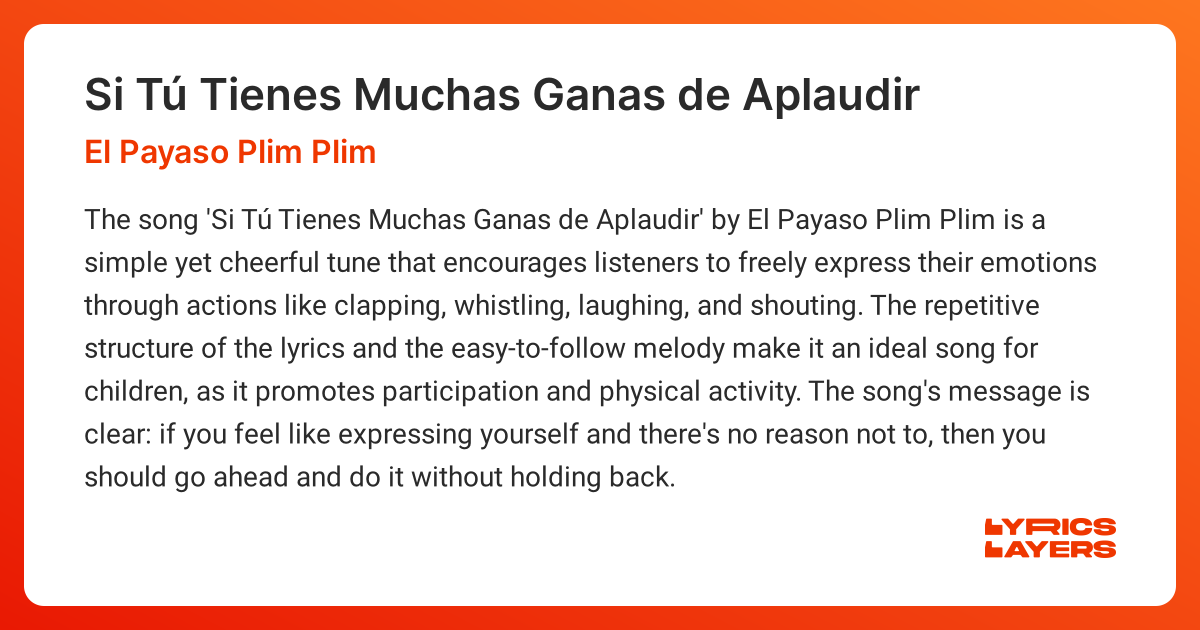 SI TÚ TIENES MUCHAS GANAS DE APLAUDIR - El Payaso Plim Plim ...