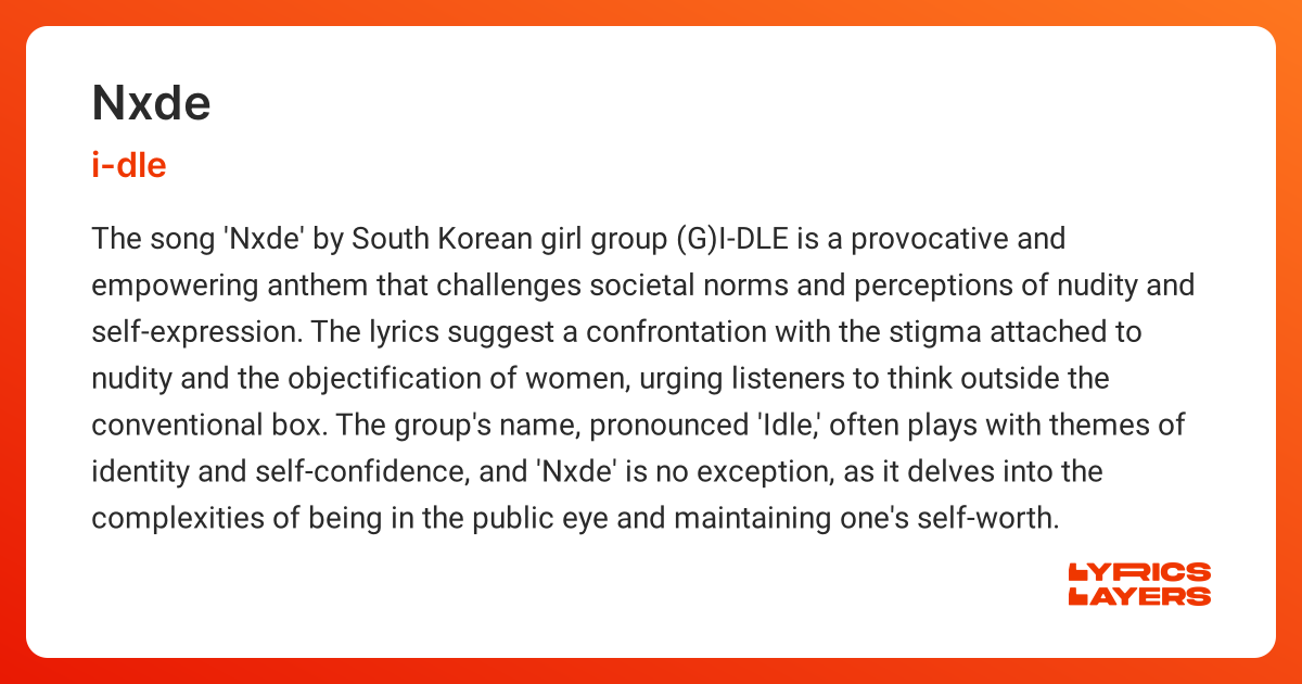 NXDE (Lyrics in English) - i-dle
