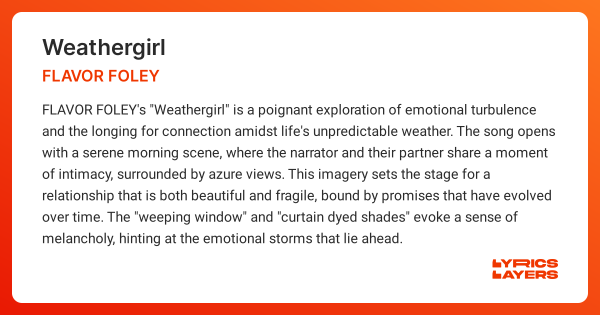 Meaning of WEATHERGIRL (FLAVOR FOLEY)