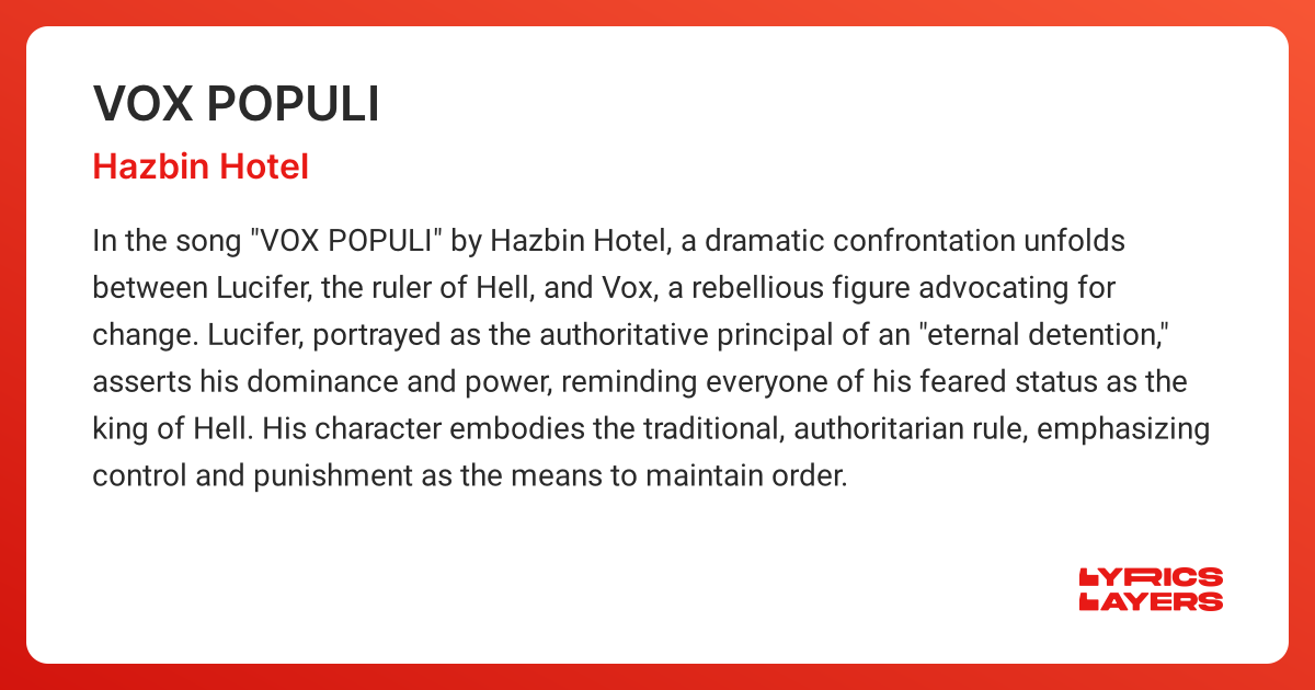 Meaning of VOX POPULI (Hazbin Hotel)