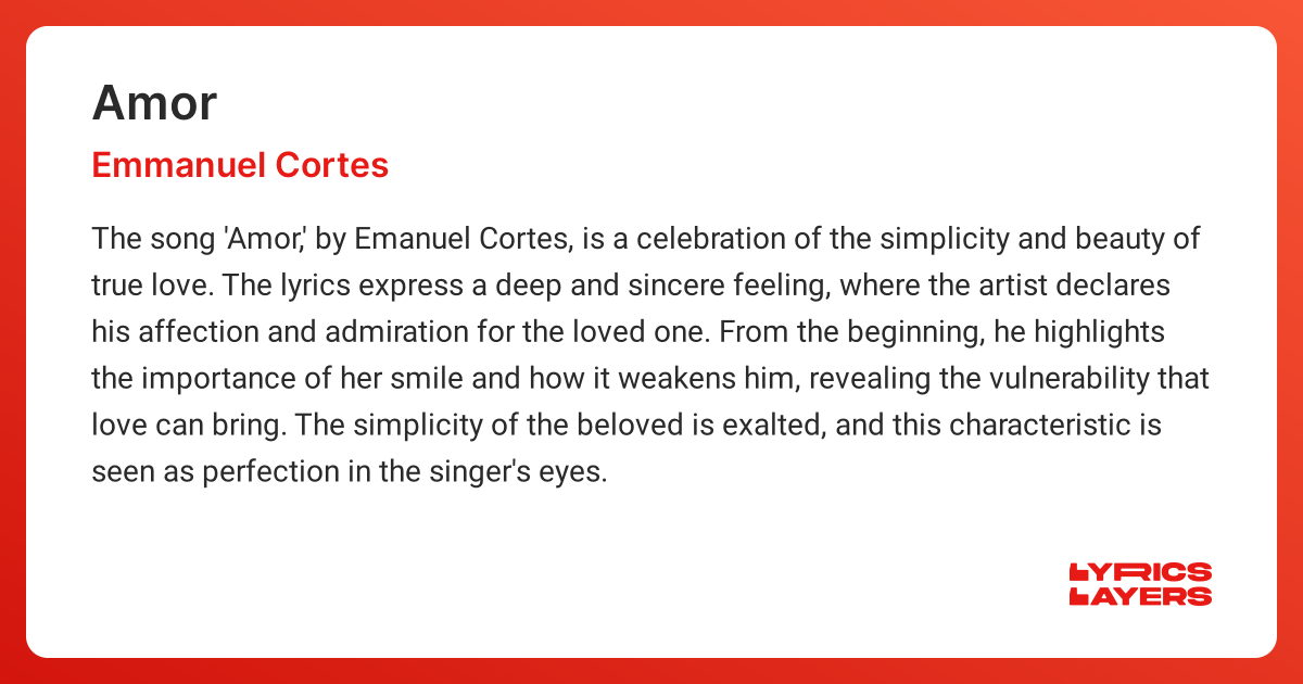 Meaning of AMOR (Emmanuel Cortes)