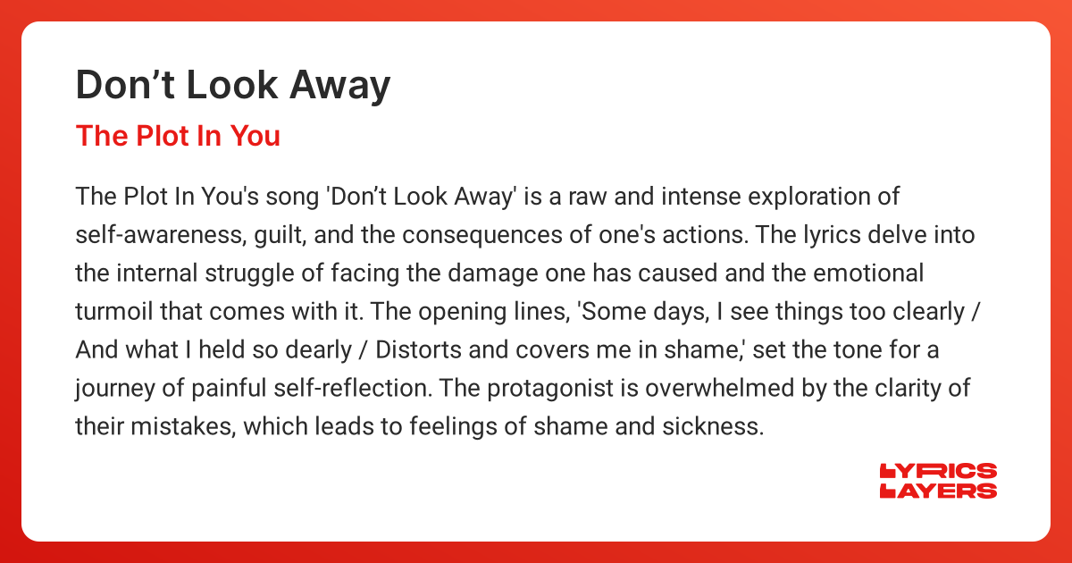 DON’T LOOK AWAY: Nederlandse vertaling van The Plot In You