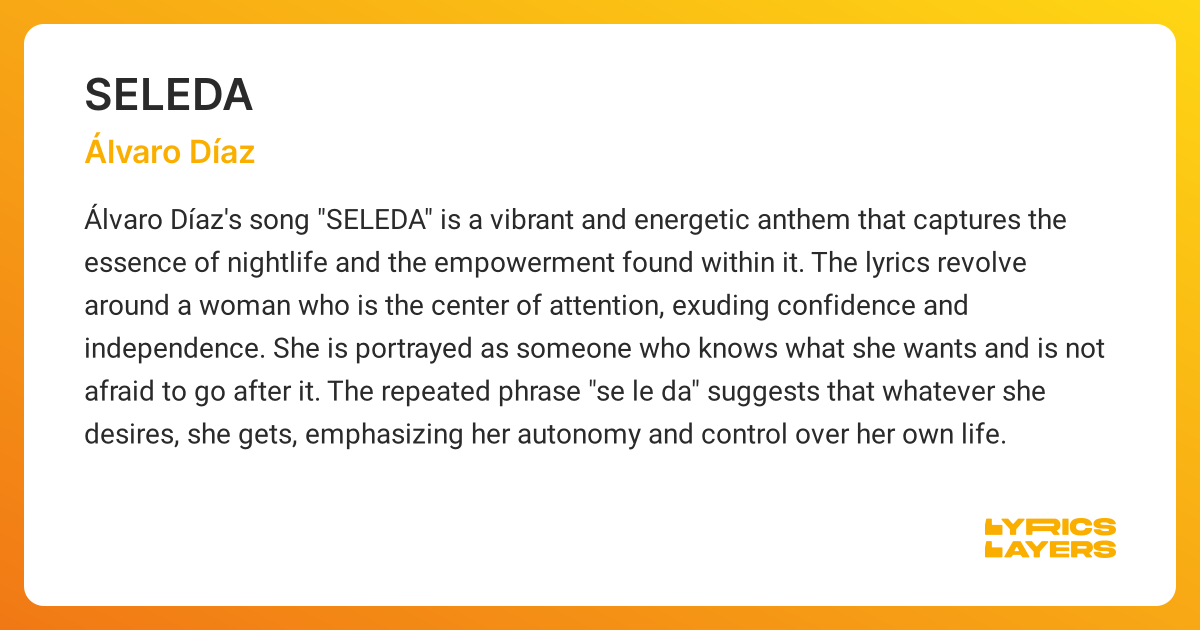 Meaning of SELEDA (Álvaro Díaz)