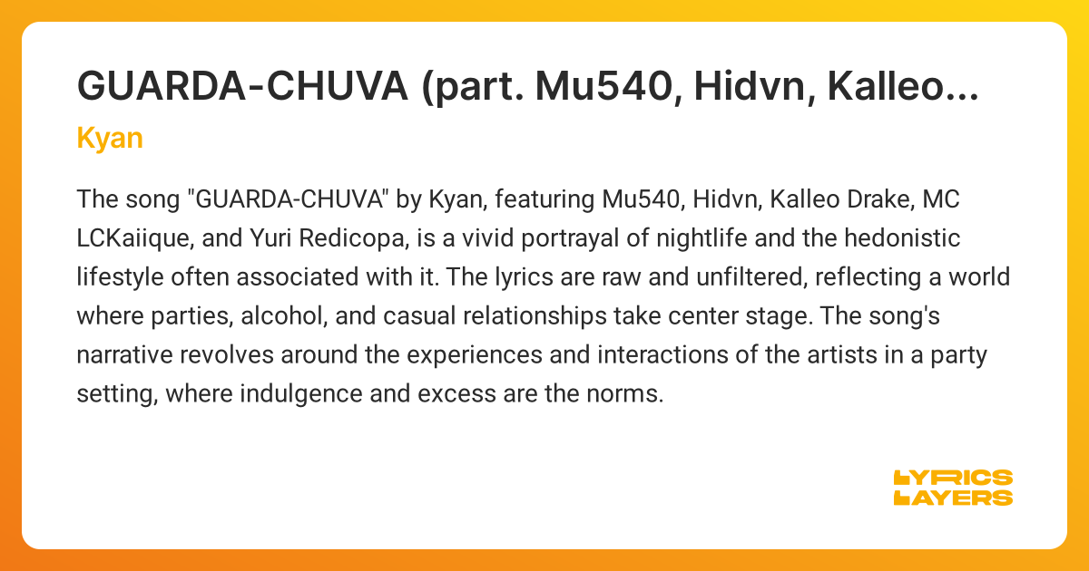 GUARDA-CHUVA (part. Mu540, Hidvn, Kalleo Drake, MC LCKaiique e Yuri ...