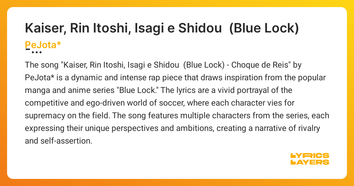 Meaning of Kaiser, Rin Itoshi, Isagi e Shidou ⚽ (Blue Lock) - Choque de ...