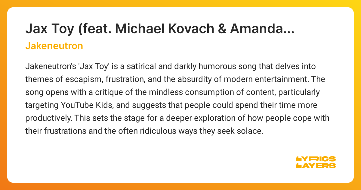 Meaning of JAX TOY (Jakeneutron)