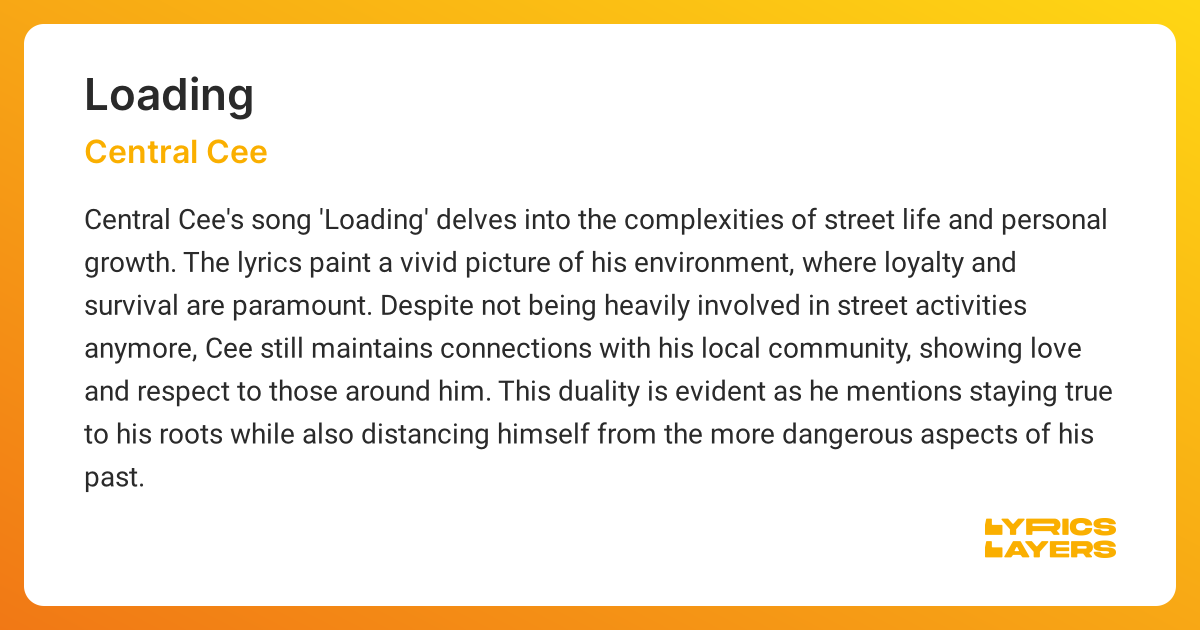 LOADING - Central Cee - LYRICSLAYERS.COM