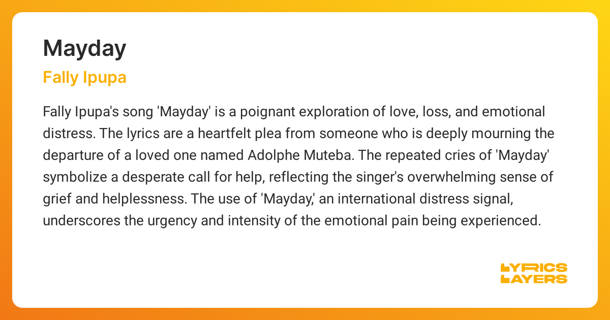 MAYDAY (Lyrics in English) - Fally Ipupa