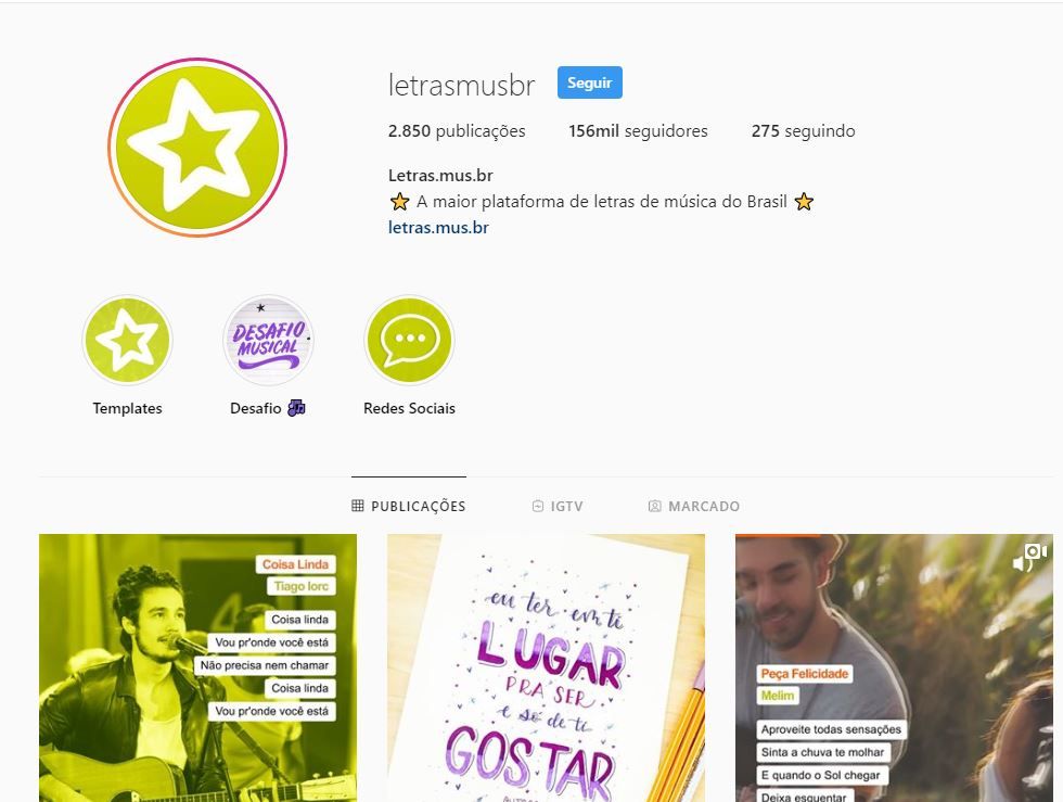 Conheça as redes sociais do Letras e entenda o conteúdo de cada uma