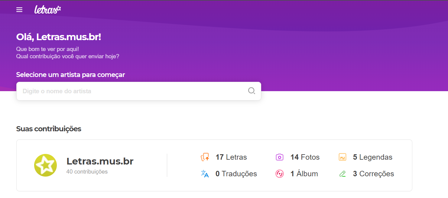 Como enviar letras de músicas e traduções para o Letras - LETRAS.MUS.BR