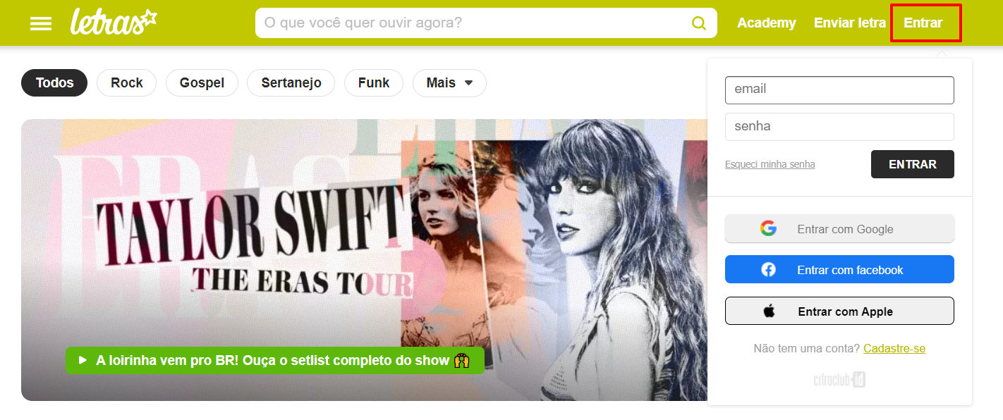 Como enviar letras de músicas e traduções para o Letras - LETRAS.MUS.BR