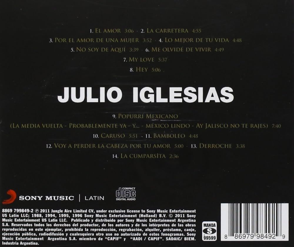 Julio Iglesias | 167 álbumes de la discografía en LETRAS.COM